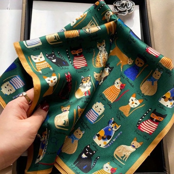 None | Accessories | New Cat Scarf Whimsical Cats Calico Farm York ...